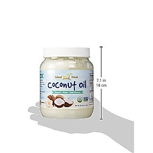 Island Fresh Organic Coconut Oil (54 oz) - Organic Virgin Coconut Oil Great for Baking, Versatile Cooking Oil, DIY Hair Oil & Skin Oil, Cold-Pressed, Certified Organic & Non-GMO