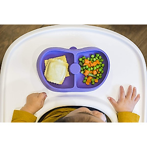 Nummy BOWL - Pure Silicone Bowl with Hidden Suction Cup for Babies and Toddlers | BPA and Phthalate Free | Microwave and Dishwasher Safe | Great Baby Gift (Purple, Core Collection)