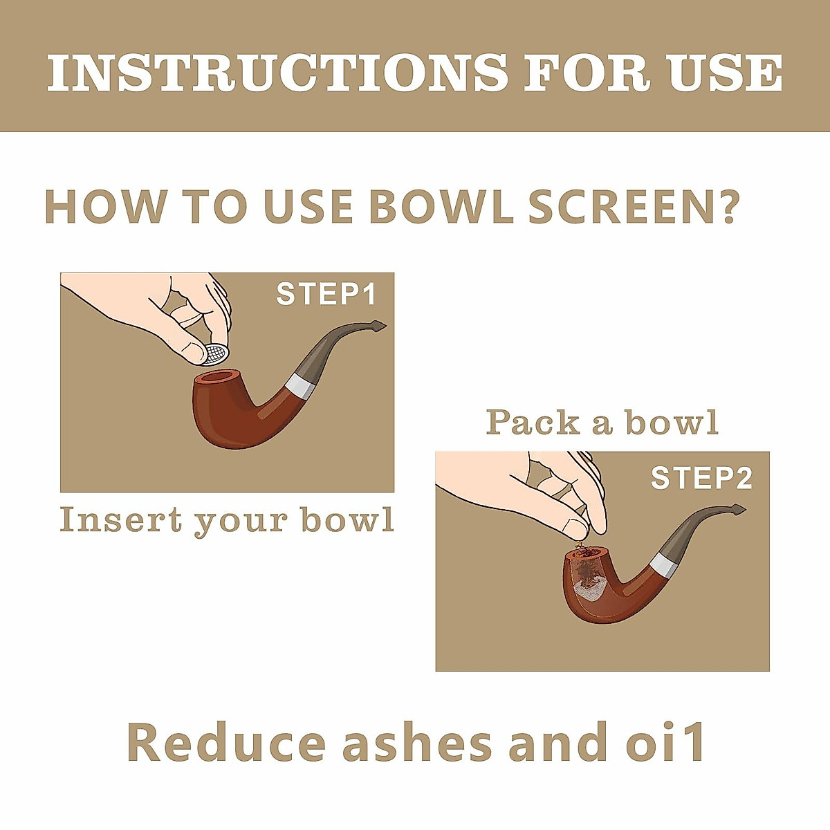 60PCS Pipe Screens 3/4Inch Stainless Steel Mesh Clean Screens, Bowl Screens3/4 Inch, Along with a 3-in-1 Cleaning Tool, Brush, and Stainless Steel Storage Box Adjustable Size