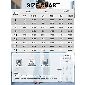 KUNMI Women's Flare Bell Bottom Jeans High Waisted Wide Leg Bootcut Jeans Stretchy Denim Pants