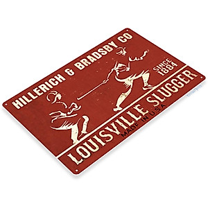 Tinworld TIN Sign “Louisville Slugger Bat Metal Decor Wall Art Bar Shop A478