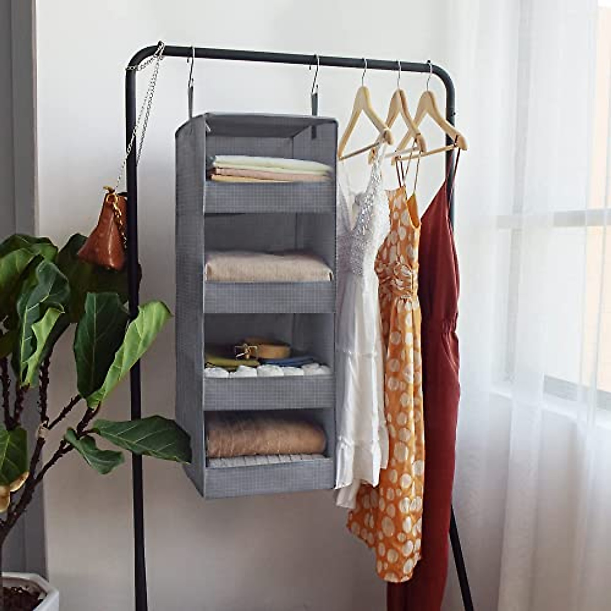 GRANNY SAYS Bundle of 1-Pack Hanging Organizer Closet & 1-Pack Hanging Closet Organizer