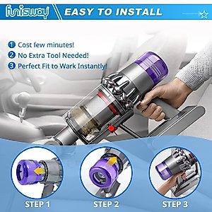 2 Pack Replacement V11 Filters for V11 Torque Drive V11 Animal V15 Detect Vacuum, Replace Part 970013-02