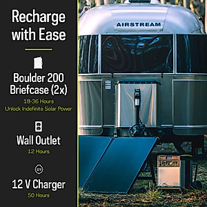 Goal Zero Yeti Portable Power Station - Yeti 6000X w/ 6,071 Watt Hours Battery Capacity, USB Ports, AC Inverter, 2 Boulder 200 Briefcase Solar Panels - Rechargeable Generator for Home, RVs, Work Sites