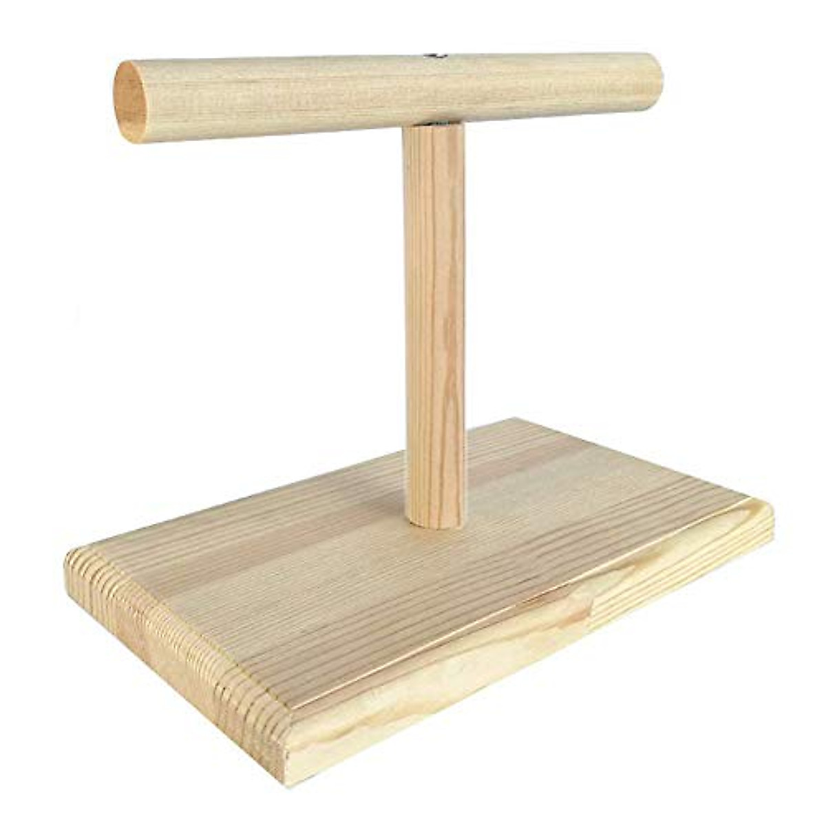 loinhgeo Portable Wood Bird Parrot Training Spin Perch Stand Playground Platform Toy Wood Color