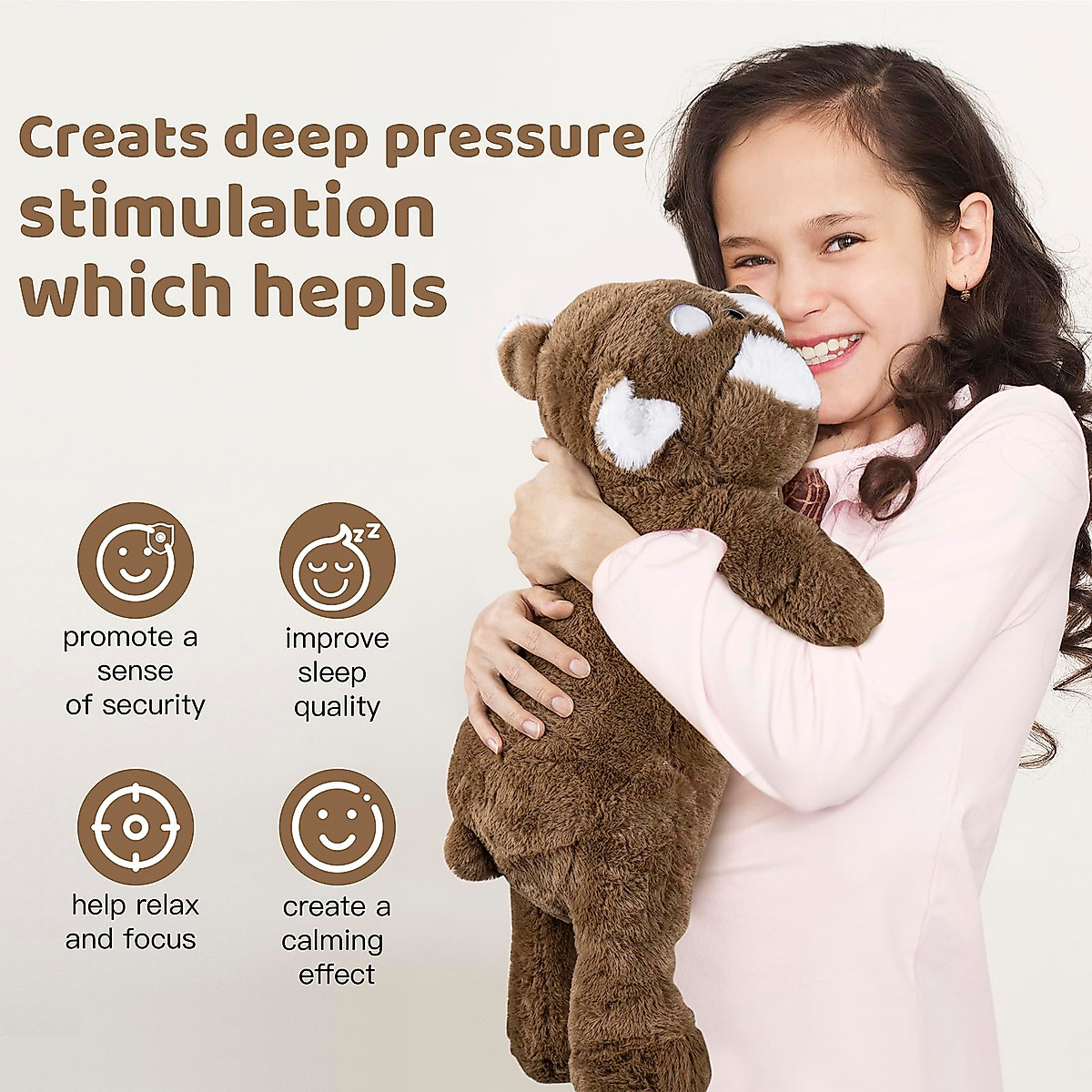 Fryser Weighted Stuffed Animals 5 lbs Weighted Plush Toy 5 Pounds Weighted Stuffed Toys for Children Kids Adults, Weighted Unicorn Plush Animal Throw Pillow Dolls for Cuddle Comfort, 27 inches