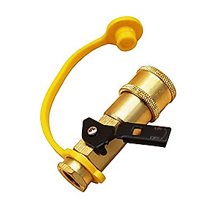 MENSI 12 Feet Propane Quick Connect Hose- 1/4” Female Socket with Safety Shutoff Valve & 1/4 Male Full Flow Plug for RV