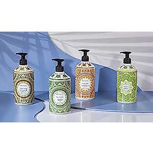 Mosaic Liquid Hand Soap / Wash Gift Set, Ideal Bathroom Kitchen Hand Soap Set , Olive Oil + Coconut & Hibiscus + Gardenia + Orange Blossom, 4 x 24.6 fl oz Each Liquid Soap Bottle