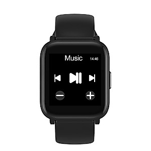 Fitness Tracker, 18 Sport Modes IP68 Waterproof Smart Watch, Blood Oxygen Monitor Heart Rate Sleep Tracker Fitness Watch for Unisex-Adult (Black)