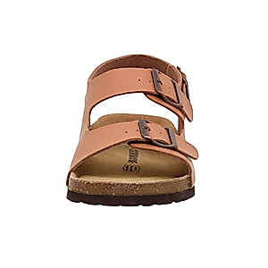 CUSHIONAIRE Men's Leland Cork footbed Sandal with +Comfort, Tan Nappa 11