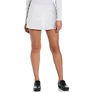 PGA TOUR Women's 4 1/2 Woven Golf Short, Bright White, 12