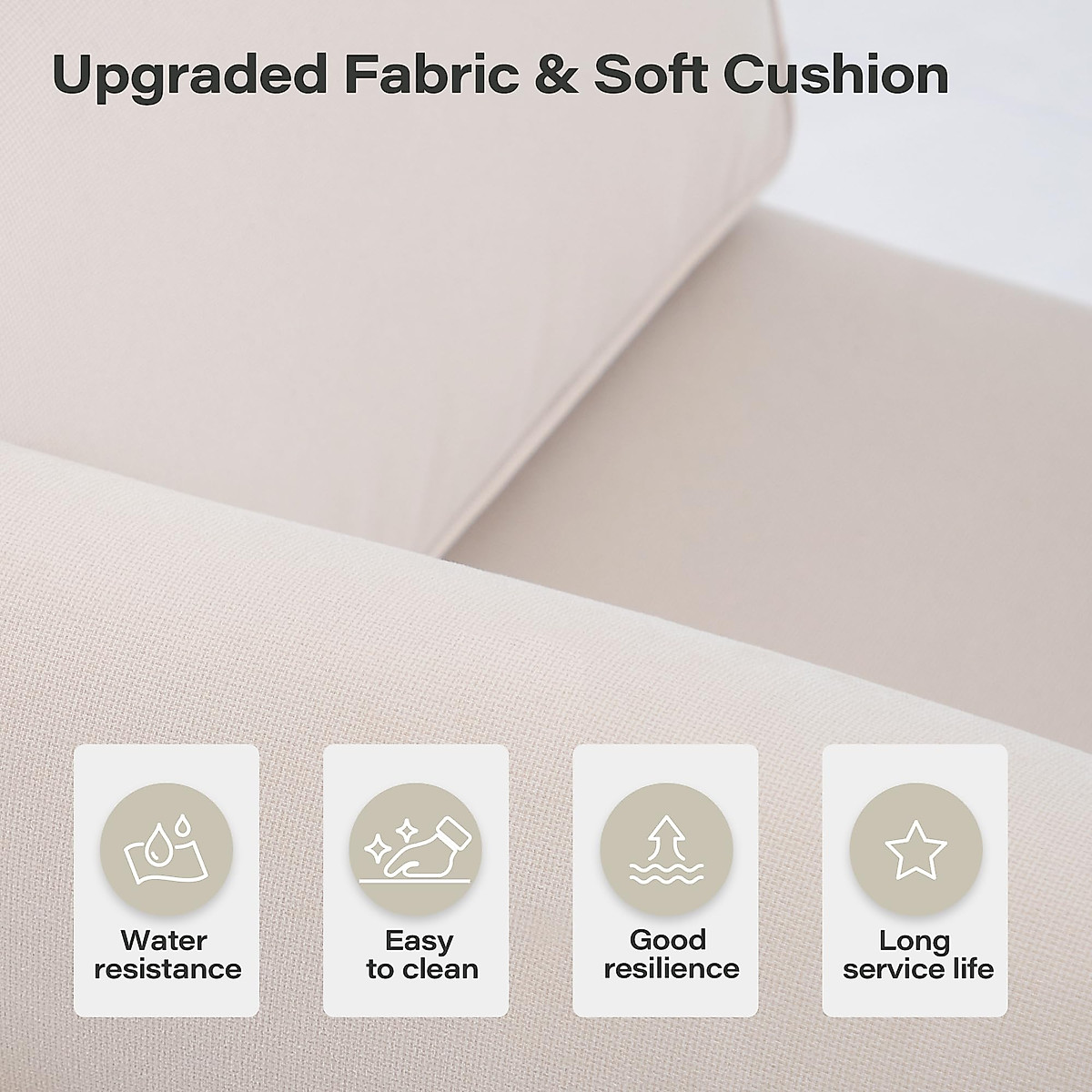 LAUSAINT HOME Outdoor Patio Furniture Set, 10-Piece Wicker Outdoor Conversation Set PE Rattan Sectional Sofa with Washable Cushions and Tempered Glass Table for Garden (Beige)