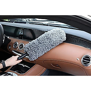 upra Ultimate Car Duster Kit，Best Microfiber Multipurpose Duster,Interior &Exterior Cleaning Tools,Dashboard Detailing Brush,Scratch Lint Free,Pollen Removing,extendable Handle,Tuck,SUV,RV,Set of 4