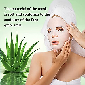 Aloe Vera Soothing Mask Hydrating Face Masks Skincare Moisturizing Facial Sheet Mask Skin care for Dry, Oily, Sensitive Skin Face Mask for Acne, Sun Care, Calming, 25ml/0.88oz, Pack of 10