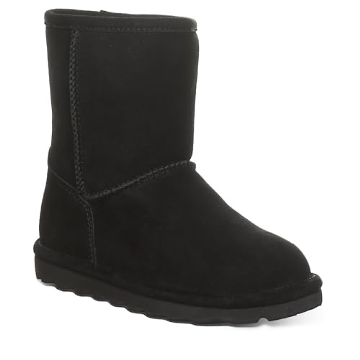 BEARPAW Elle Youth Black Size 2 | Youth's Boot Classic Suede | Youth's Slip On Boot | Comfortable Winter Boot