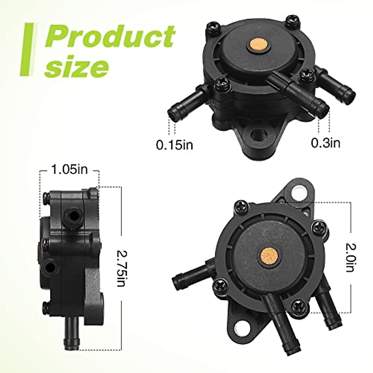 Chengu Fuel Pump Lawn Mower Compatible with 491922 691034 692313 808492 808656 808281 Fuel Pump for Outdoor Garden Lawn (4 Pcs)