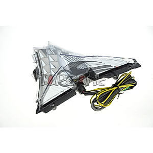 TOPZONE LED Brake Tail Light Integrated Turn signal Function Fit for APR-ILIA 2012-2016 CAPONORD 1200 (Transparent)