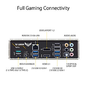 ASUS TUF Gaming B550-PLUS AMD AM4 Zen 3 Ryzen 5000 & 3rd Gen Ryzen ATX Gaming Motherboard (PCIe 4.0, 2.5Gb LAN, HDMI 2.1, BIOS Flashback, USB 3.2 Gen 2, Addressable Gen 2 RGB Header and Aura Sync)