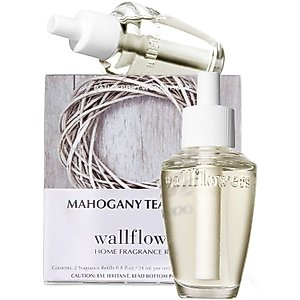 Bath & Body Works Mahogany Teakwood Wallflowers Home Fragrance Refills, 2-Pack (1.6 fl oz total)