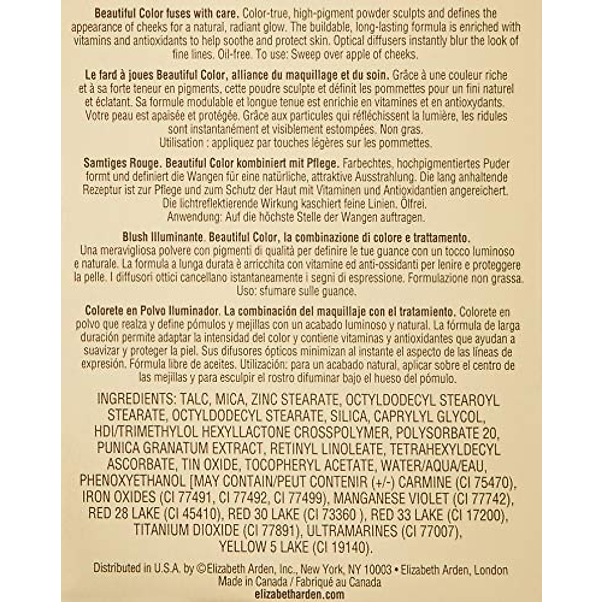 Elizabeth Arden Beautiful Color Radiance Blush, Blushing Pink