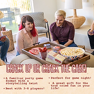 KESS Murder We Wrote - Murder Mystery Party Game for Adults & Teens, 3-8 Players, Ages 14+, Card Game Based on True Crime Podcasts, Playtime 30-90 Mins