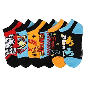 Five Nights at Freddy's Slogan Youth 6-Pack Ankle Socks