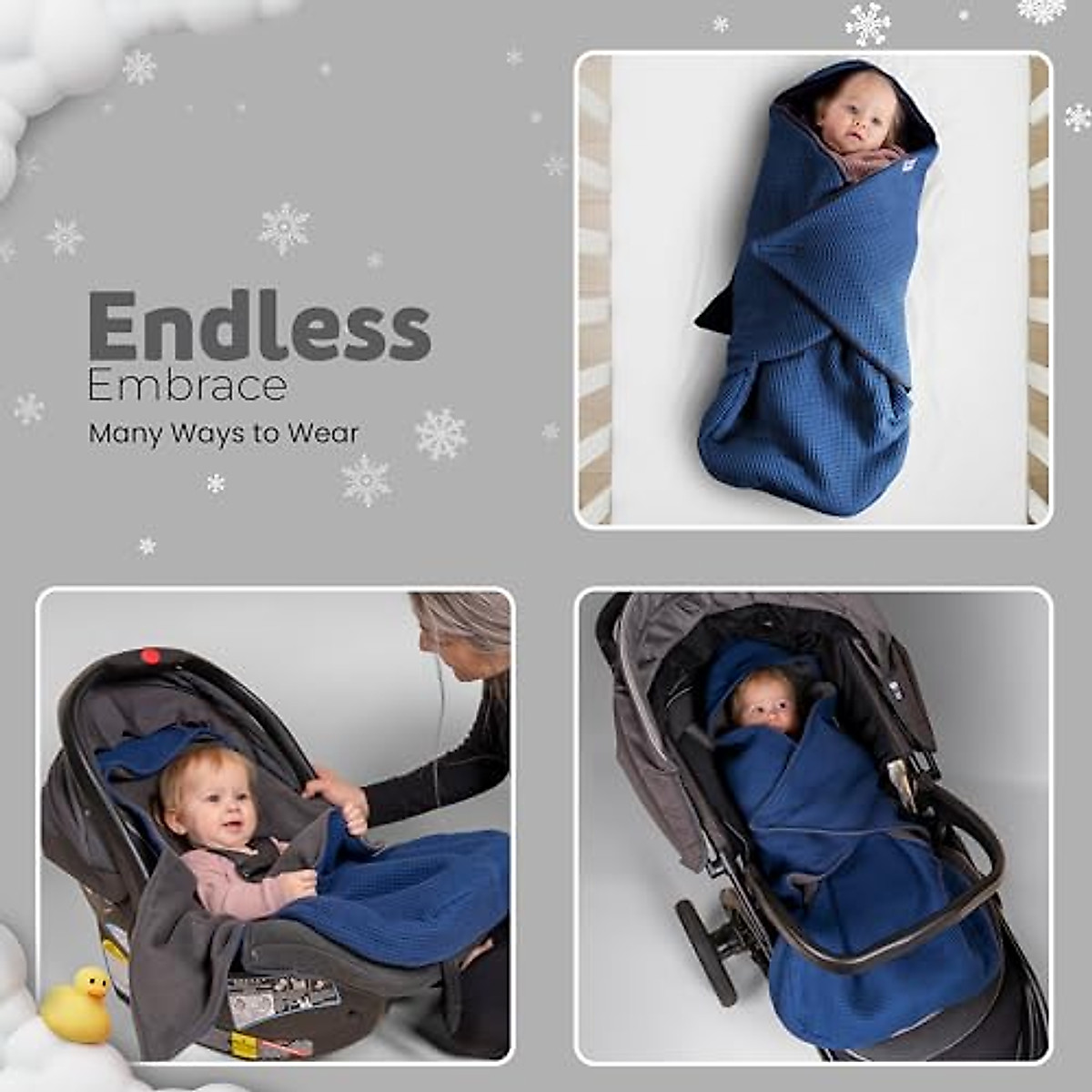 Swaddyl Carseat Cover - Car Seat Cover for Baby Carseat - Baby Girl Car seat Blanket - Car Seat Blankets for Babies Winter Essential