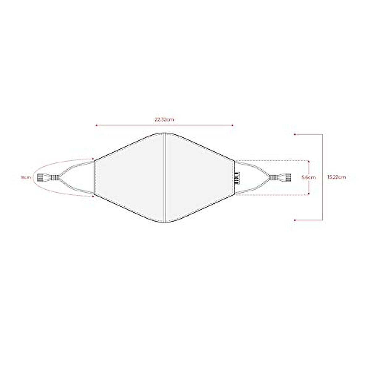 Bloch Soft Stretch Reusable Face Mask, White, Adult, 3 Count (Pack of 1)