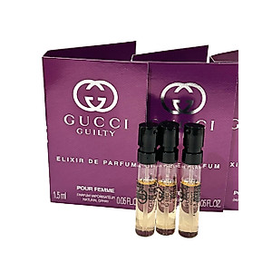 Gucci Guilty Elixir Sample Perfume Women Elixir Parfum Sample Pour Femme Spray 1.5 ml / 0.05 oz - set of 3