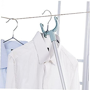 Alipis 2pcs Clothing Racks for Home Heavy Duty Hook Ceiling Hangers Clothesline Retractable Clothesline Outdoor Retractable Clothes Rods Adjustable Clothes Pole Extended Closet Pole Props