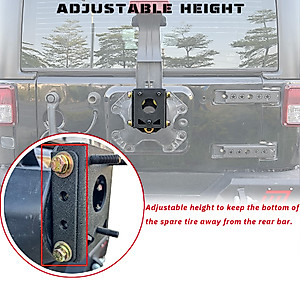 XOOKUN Heavy Duty Spare Tire Carrier for Jeep Wrangler JK JKU 2007-2018