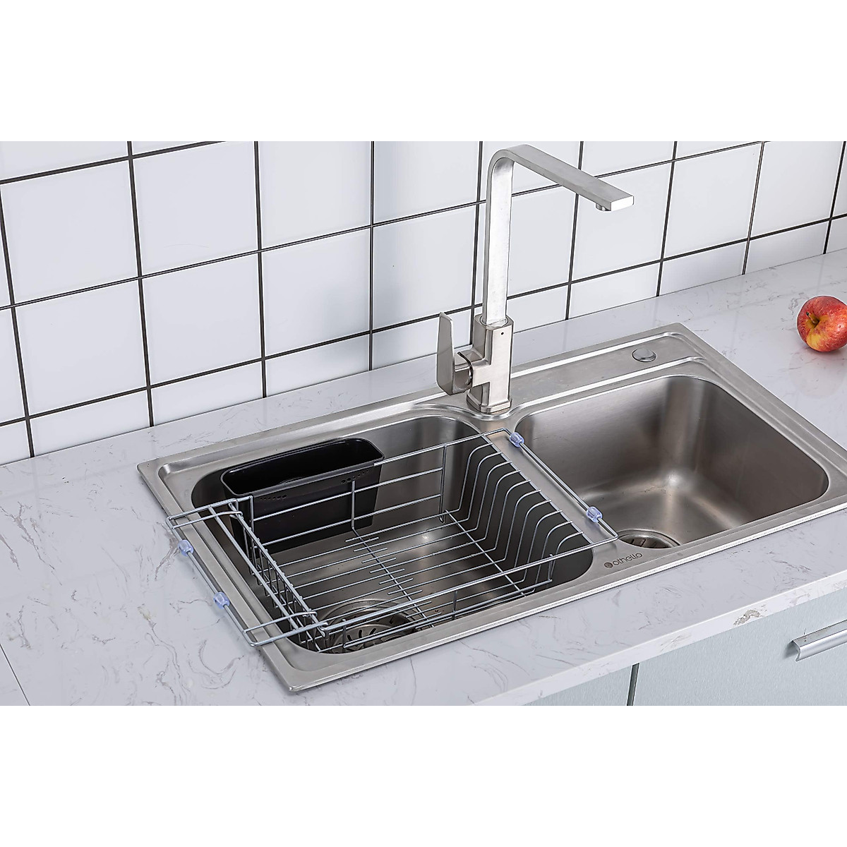 Premium Racks Expandable Over The Sink Dish Rack - 304 Stainless Steel - Durable