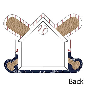 Big Dot of Happiness Batter Up - Baseball - Shaped Thank You Cards - Baby Shower, Birthday Party Thank You Note Cards with Envelopes - Set of 12