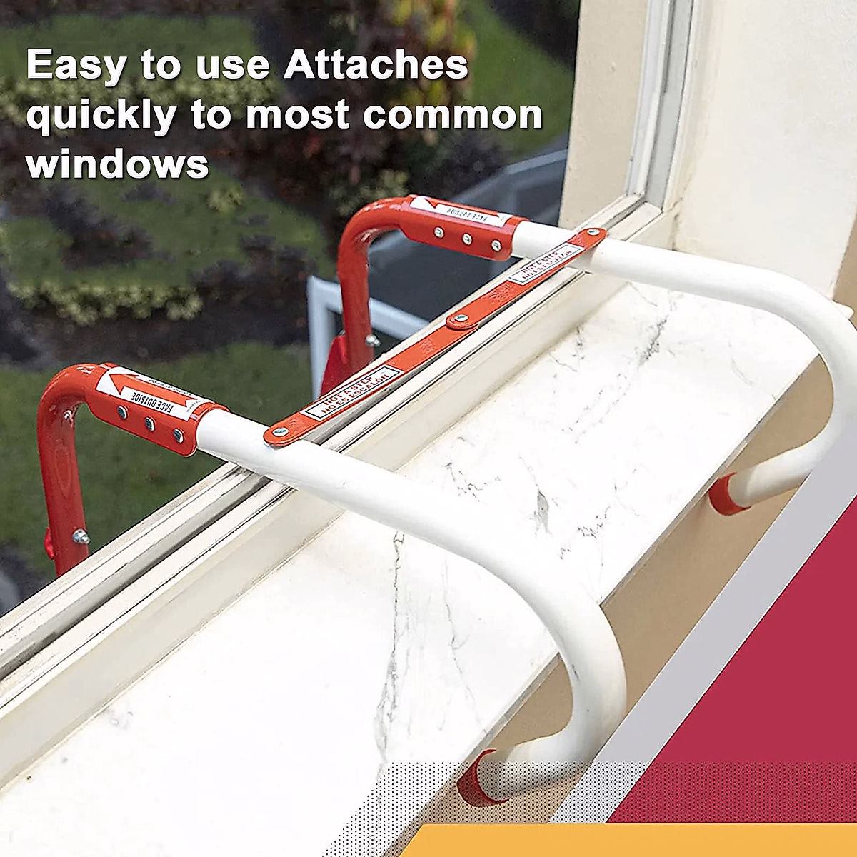 Escape Ladder for Homes, 32FT Retractable Fire Safety Ladder with Wide Steps for Adults and Kids, Portable Emergency Window Exit Kit