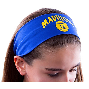 Funny Girl Designs Design Your Own Personalized Softball Cotton Stretch Headband