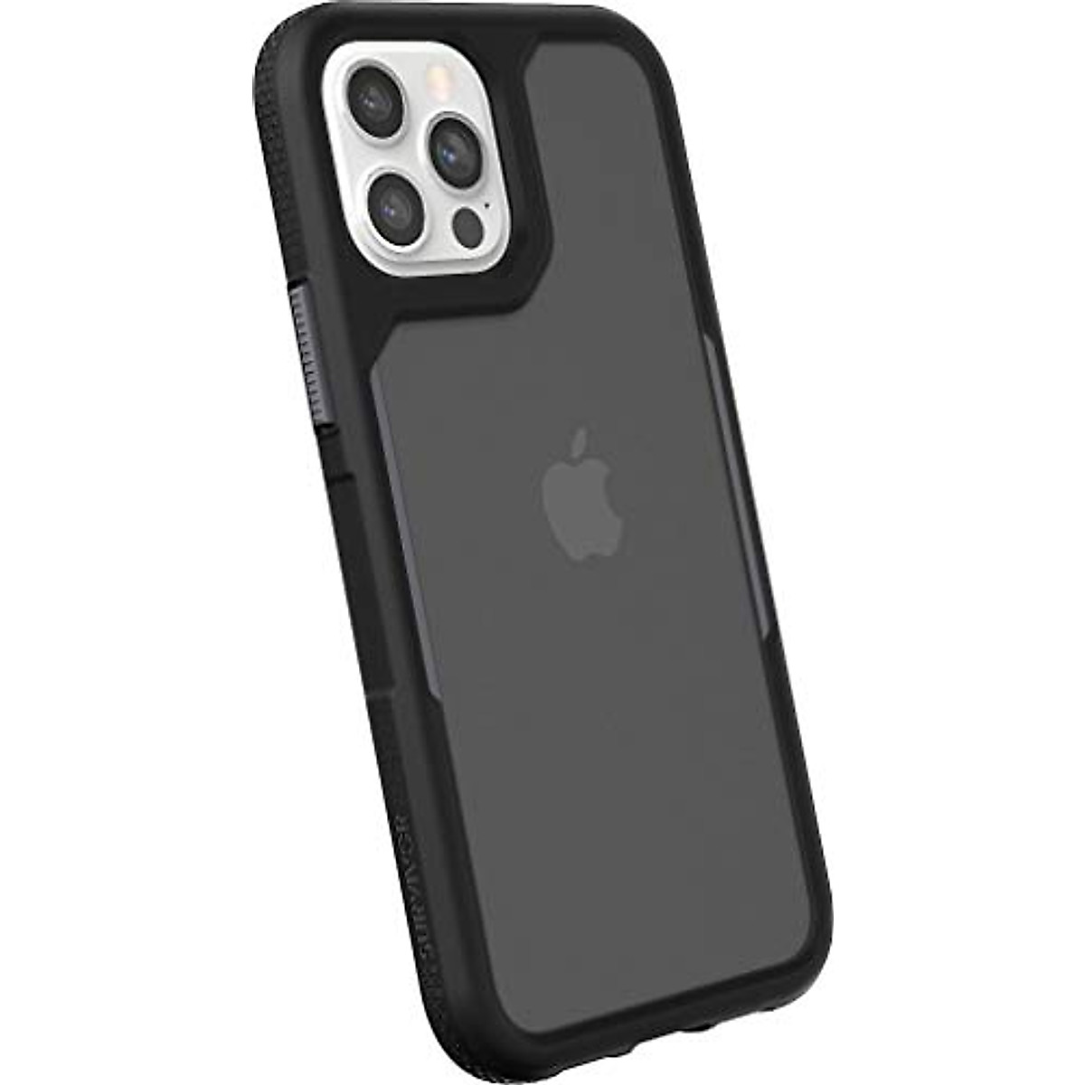 Griffin Survivor Endurance GIP-056-BKG Protective Case for iPhone 12 & 12 Pro - Black/Grey