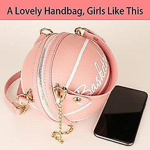 WLC Basketball Shape Purse,PU Special Shape Shoulder Girls' Bag