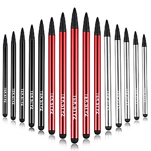 Tek Styz 15 Pcs Capacitive Resistive Stylus Pen Compatible with Samsung Galaxy Tabs A & S Series and Phones S23/S22/S21/S20/S10 - Note 20/10/8/5/4/ Chromebook & Laptops/High Sensitivity Full Size