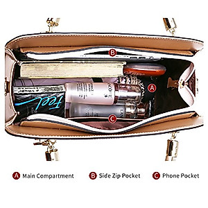 Leather Handbags for Women, Genuine Leather Ladies Fashion Top-handle Bags with Adjustable Shoulder Strap Women's Casual Messenger Bag Womens Medium Totes Crossbody Satchel Purses and Handbags (Black)