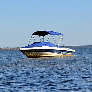 Budge 3 Bow Bimini Top Kit (Width 67” - 79”) (Height 44”) (Length 71”), Multiple Colors