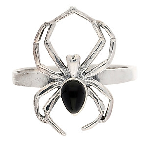 Black Widow Spider Sterling Silver Ring Size 12(Sizes 5,6,7,8,9,10,11,12)