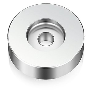 45 Record Adapter for Turntable RPM Record Player for 7 Inch Vinyl Record Players Turntables Solid Aluminum Dome (Silver)