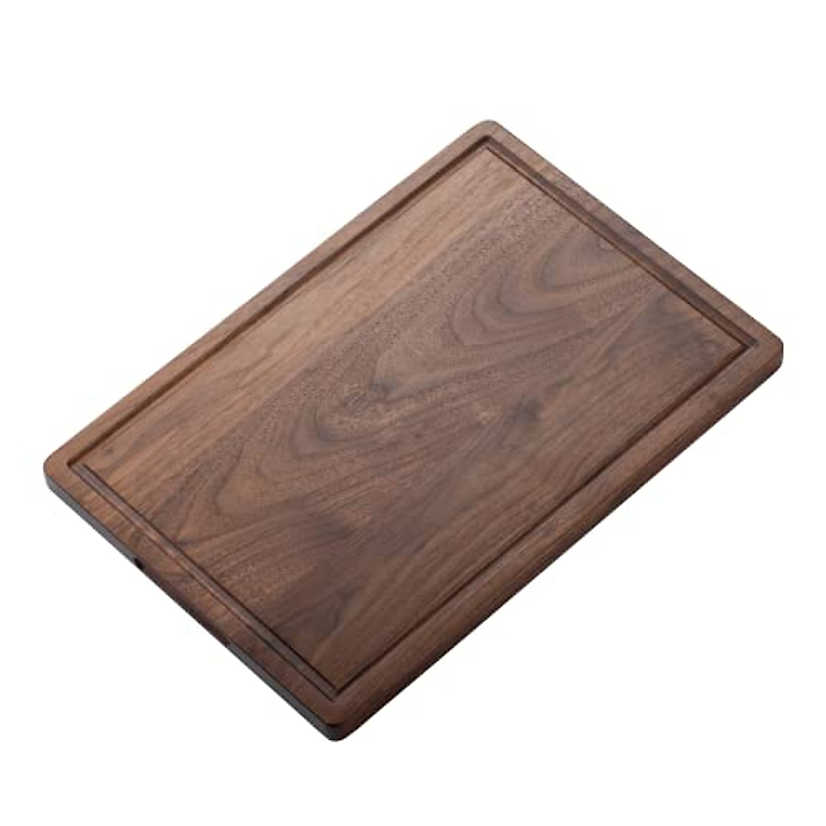 Muso Wood Walnut Cutting Board Reversible Wood Cutting Board for Kitchen Wooden Cutting Board with Juice Groove for Cutting and Charcuterie (16x11x0.8”)