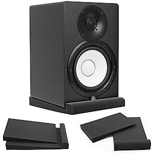 GUEQUITLEX Acoustic Isolation Pads,Studio Monitor Isolation Pads for 5'' Inch Speakers High Density Isolation Foam Pads The Most Suitable Acoustic Foams for Desktop Studio Monitor