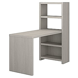 Bush Business Furniture Echo Bookcase Desk, 56W, Gray Sand