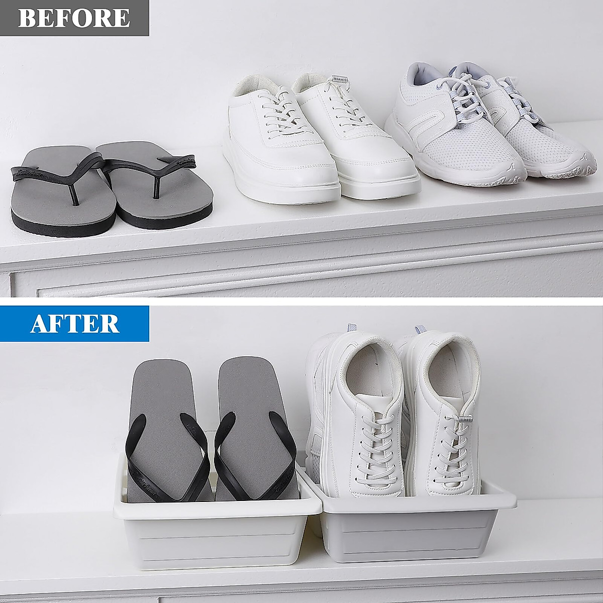 2pcs Storage Shoe Tray Shoes Holder Shoe Rack for Home Shoe Rack Storage Rack Creative Shoe Holder Thickened Shoe Rack Slipper Bracket Shoe Support Simple Shoe Shelf