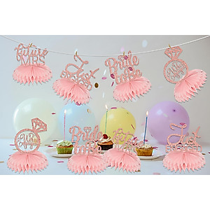 Rose Gold Bachelorette Honeycomb Centerpieces Wedding Bachelorette Table Decorations Bridal Shower Engagement Decorations We're Engaged Bachelorette Table Decorations 8 Pcs