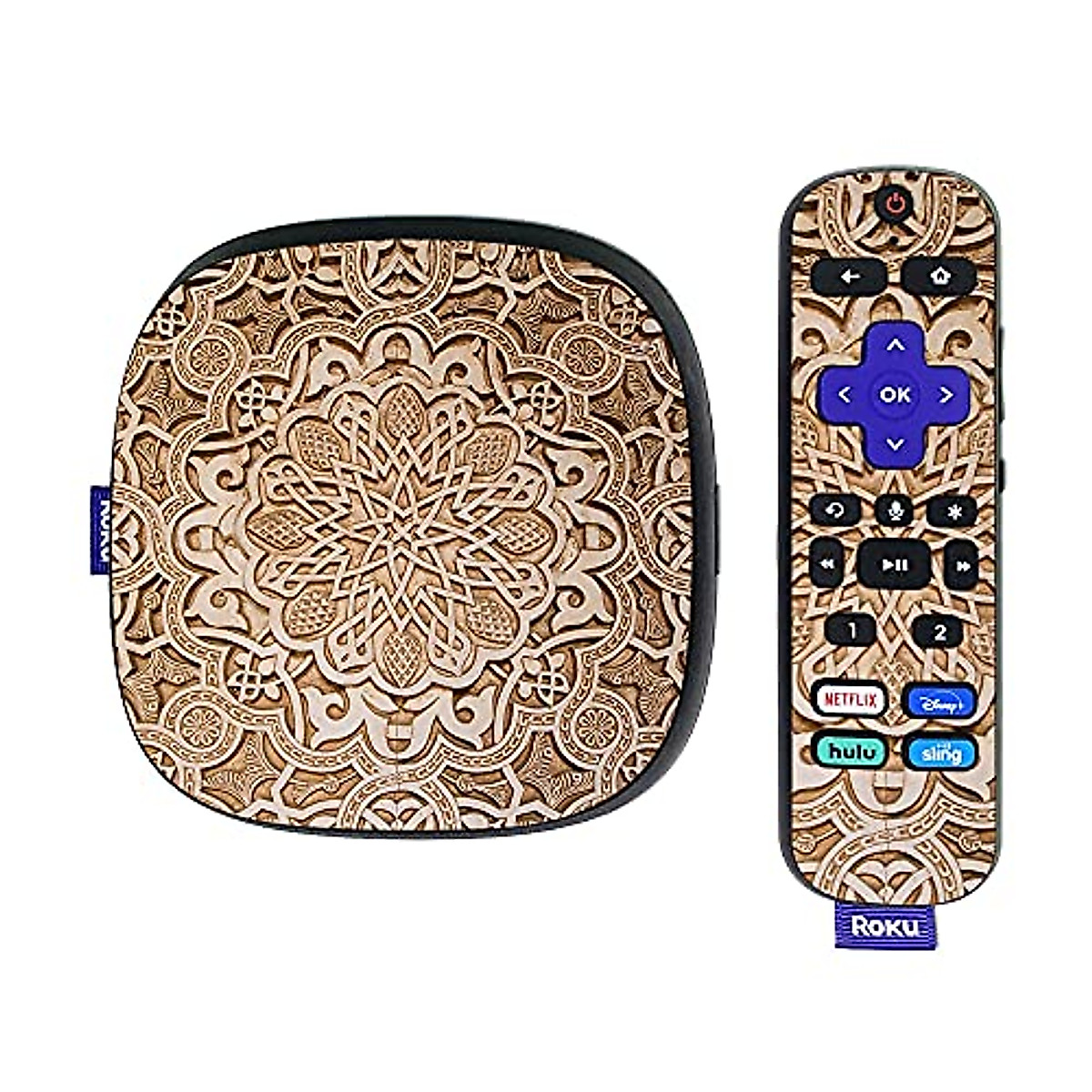 MightySkins Skin Compatible with Roku Ultra HDR 4K Streaming Media Player (2020) - Carved | Protective, Durable, and Unique Vinyl Decal wrap Cover | Easy to Apply, Remove, | Made in The USA