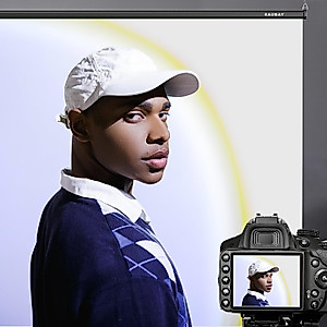 RAUBAY Retractable Pull Down White Screen Backdrop - 78.7"x 86.6" Collapsible Wall-Mount Background for Professional Video Production, Photography, TikTok and Video Conferencing