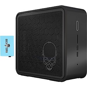 Intel NUC BXNUC9i5QNX1 Home & Business Mini Desktop i5-9300H 4-Core, 16GB RAM, 256GB m.2 SATA SSD, UHD 630, WiFi 6, BT 5.2, HDMI, USB 3.1, SD Card, Black, Win10H w/Hub